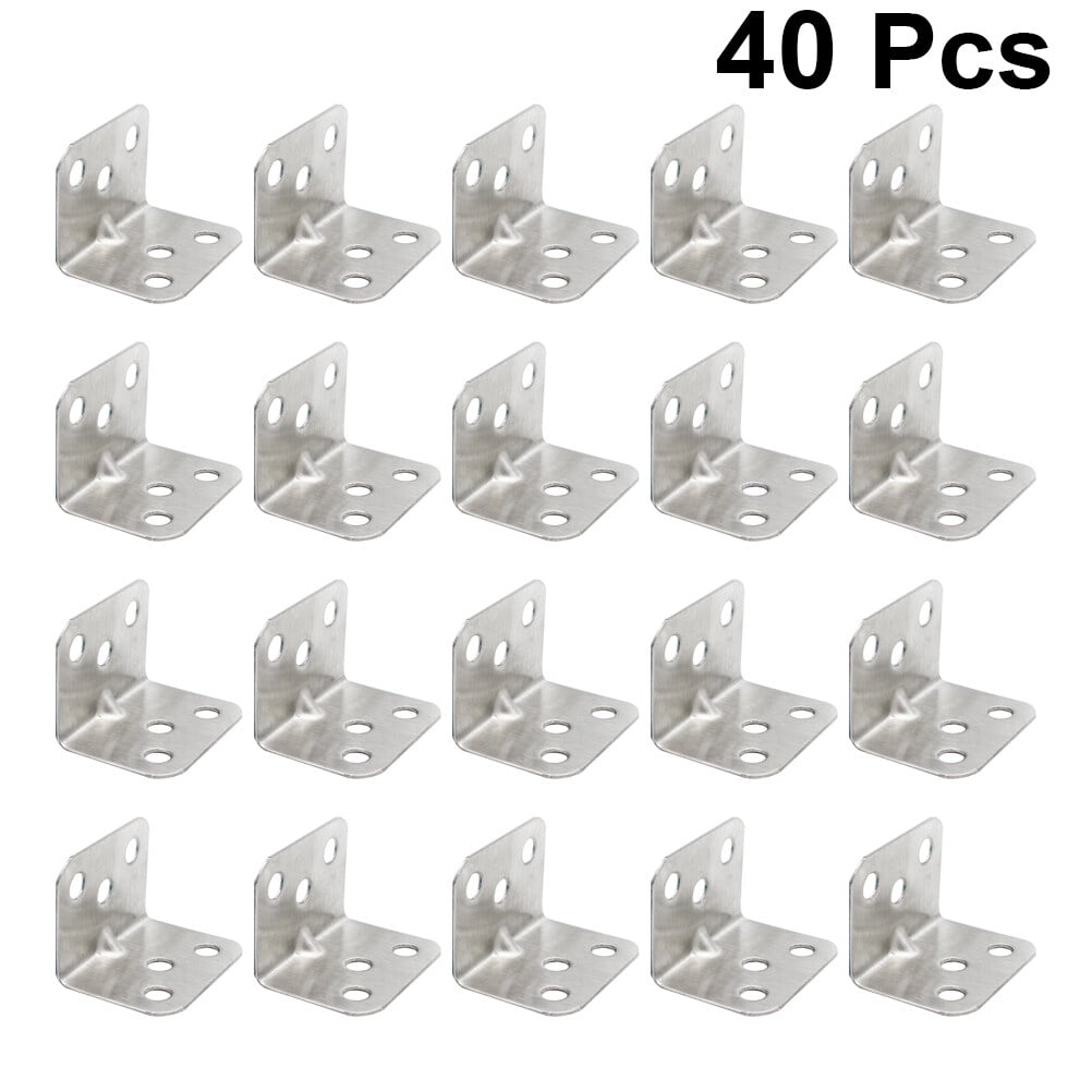 FELTECHELECTR 40Pcs L Shaped Corner Brace Iron Floating Shelves ...