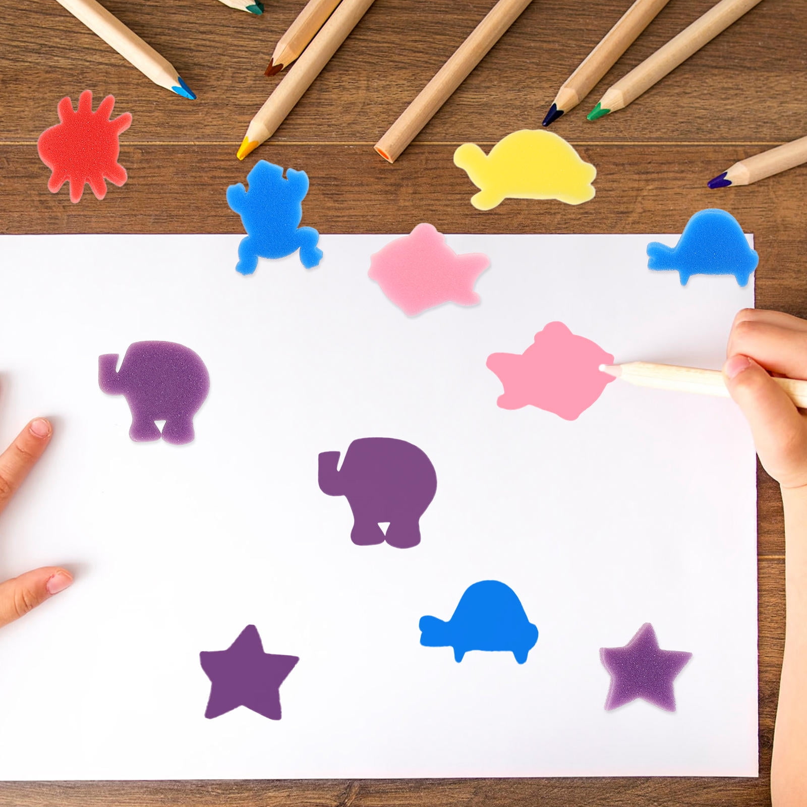 FELTECHELECTR 48pcs Kids Painting Tools in Assorted Color for Creative ...