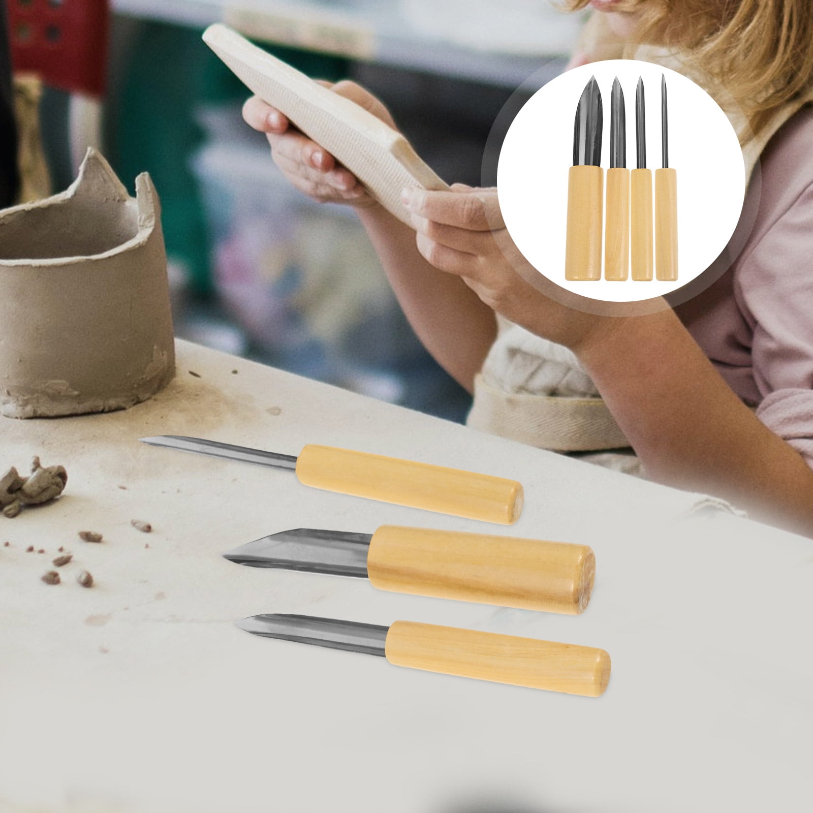 FELTECHELECTR 4Pcs Clay Modelling Tools for Ceramics and Pottery ...