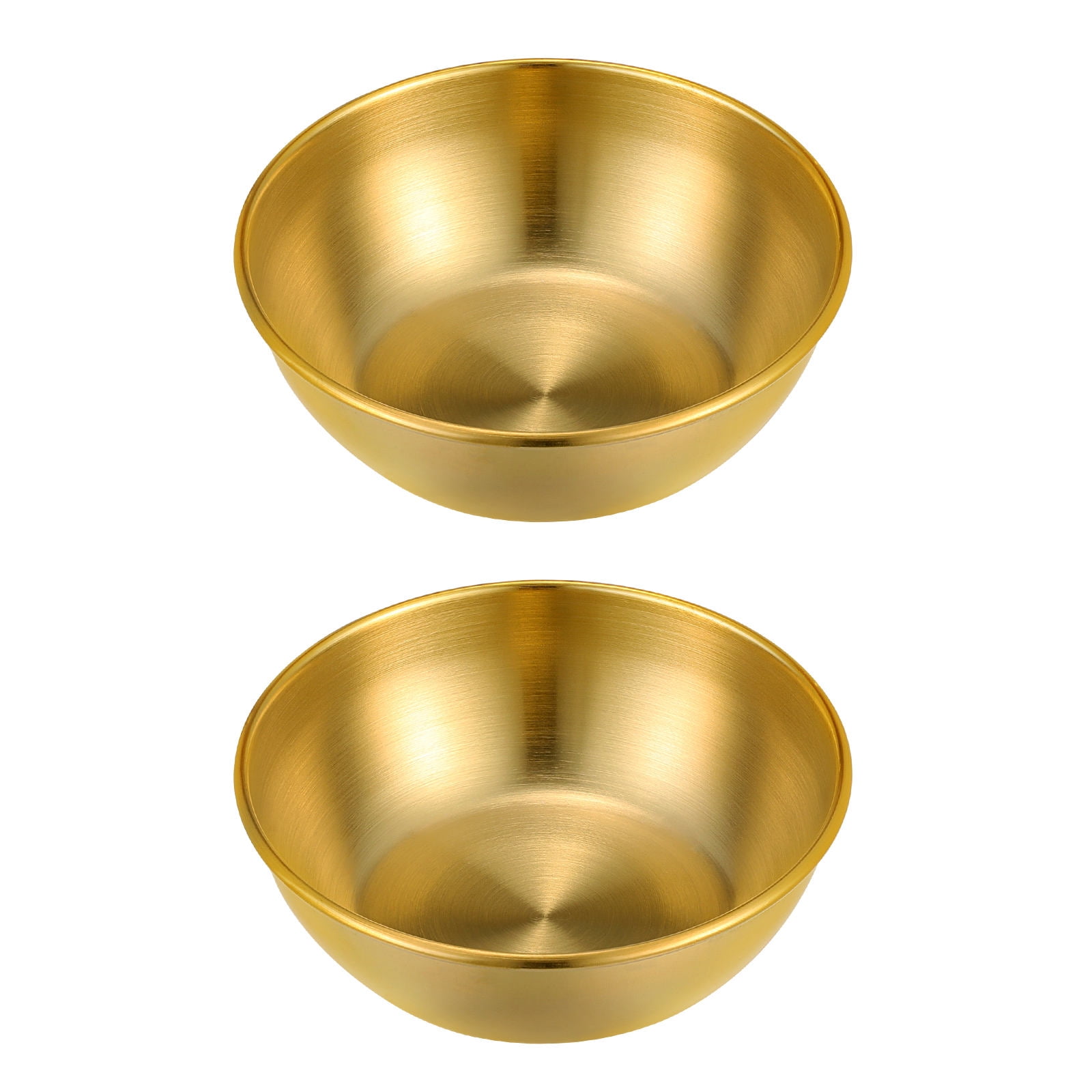FELTECHELECTR 4Pcs Golden Round Small Appetizer Bowls Stainless Steel ...