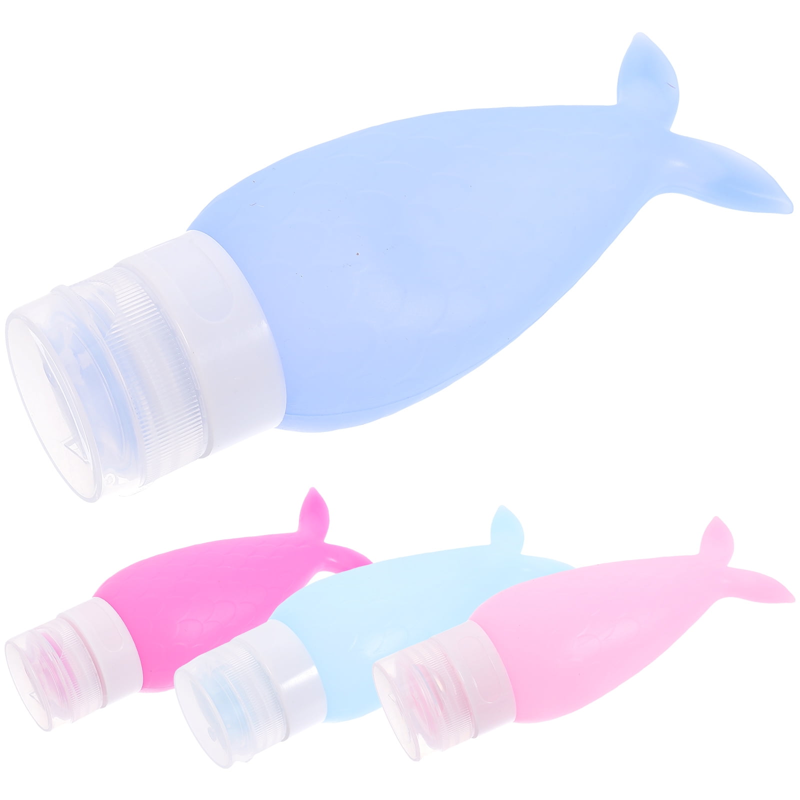 FELTECHELECTR 4Pcs Small Travel Squeeze Bottles Easy to Open Refillable ...