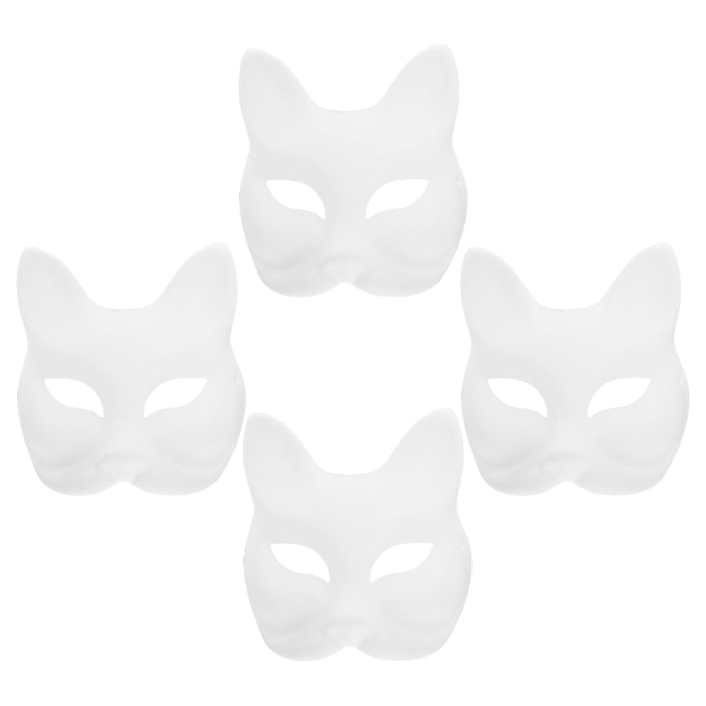 FELTECHELECTR 4Pcs White Embryo Mask Diy for Masquerade and Party ...