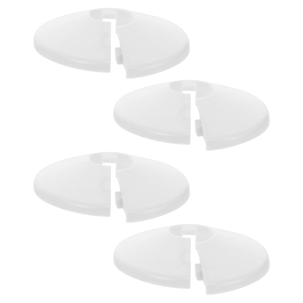 FELTECHELECTR 4Pcs White PVC Plumbing Flange Covers for Gas Pipes with ...
