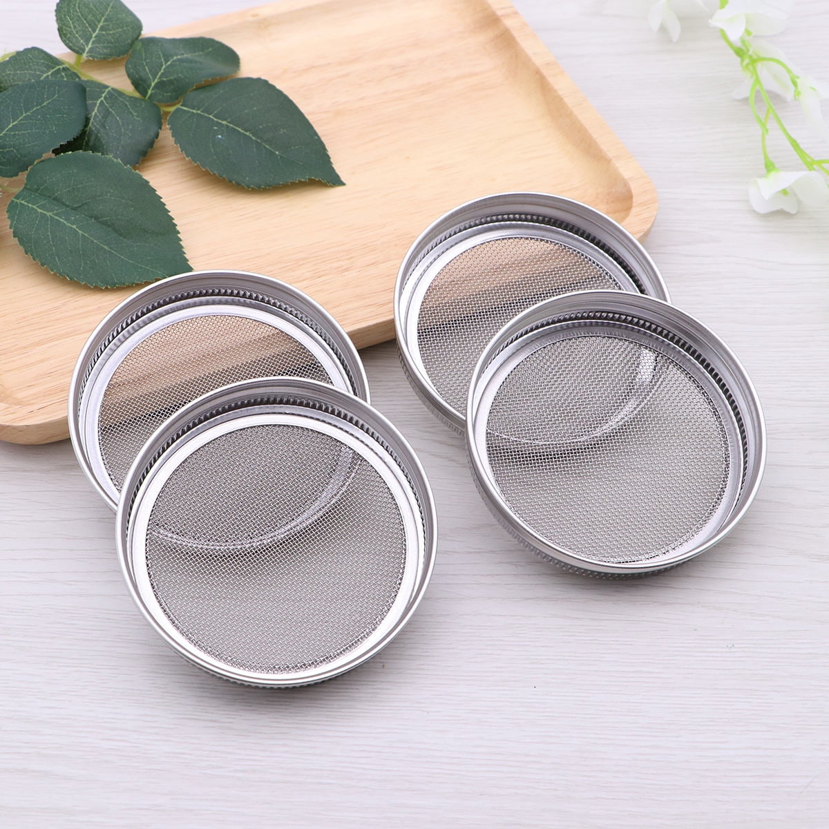 FELTECHELECTR 4Set Germination Jar Mesh Lid for Canning Jars Food ...