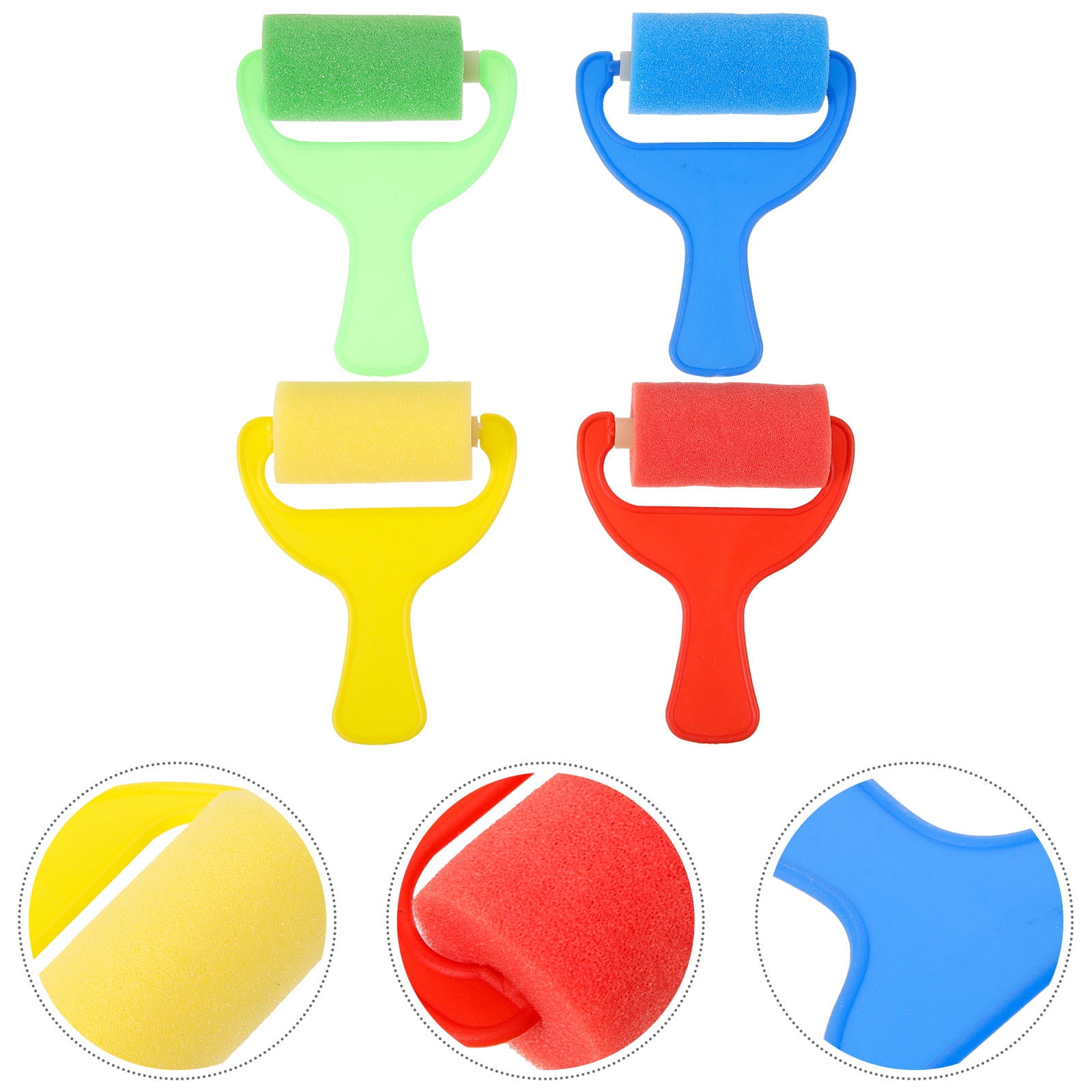 FELTECHELECTR 4Set Paint Roller for Kids Art Lessons Child Sponge Paint ...