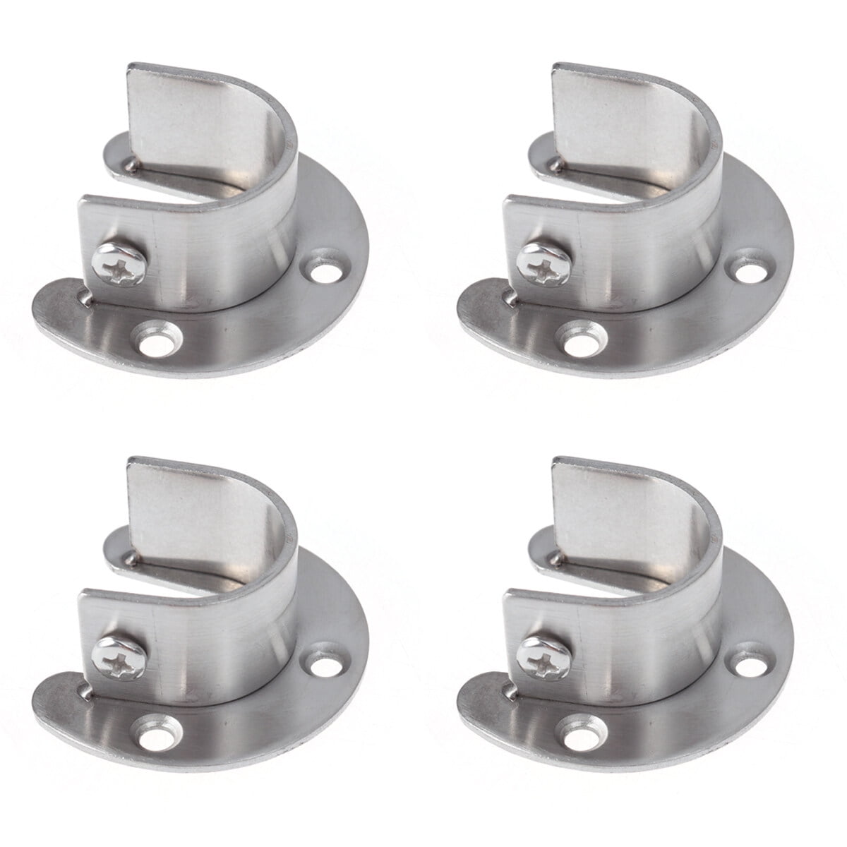 FELTECHELECTR 4Set U Shaped Bracket Clothes Hanging Curtain Poles ...