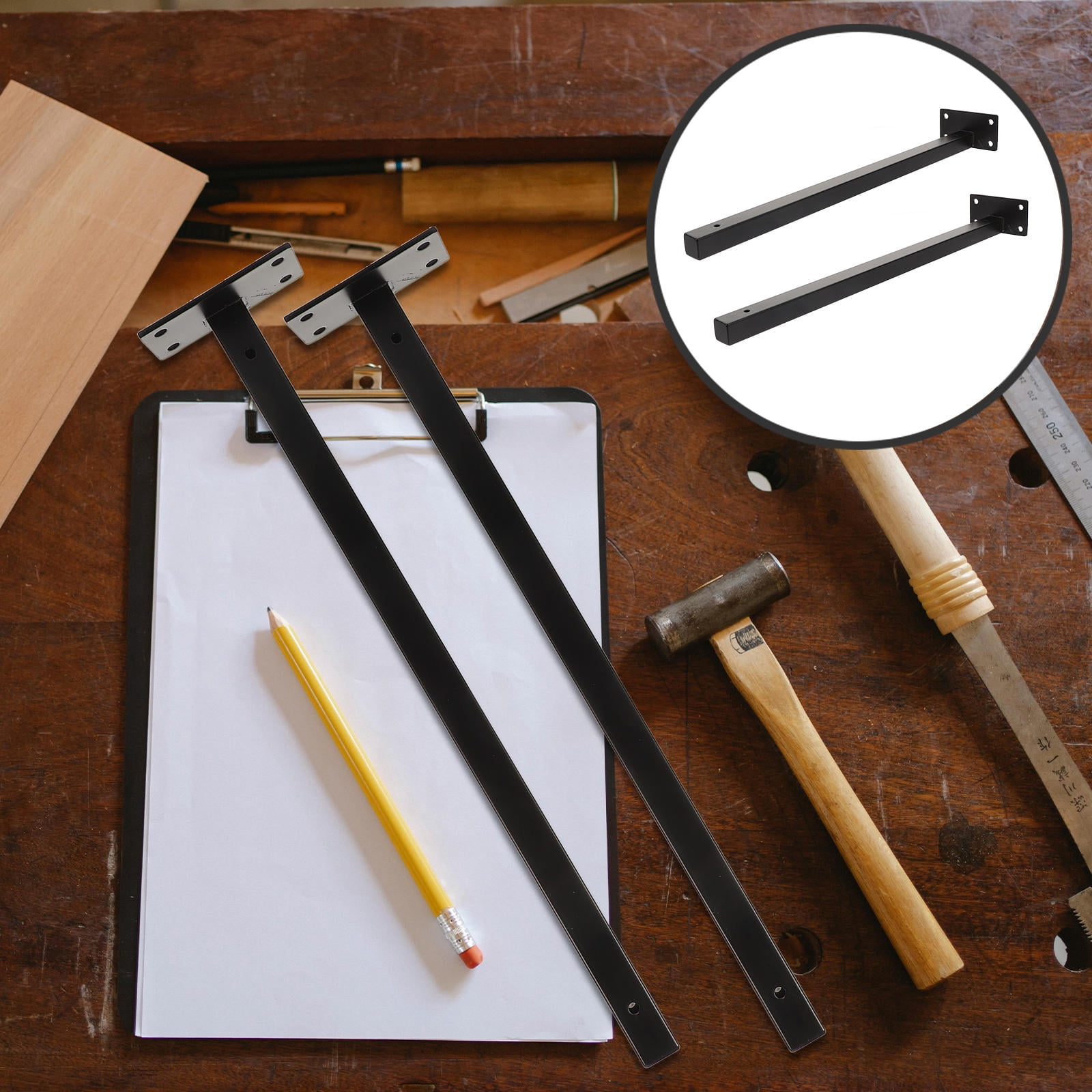 FELTECHELECTR 4pcs Hanging Sign Bracket Brackets To Hang Shelves Heavy ...