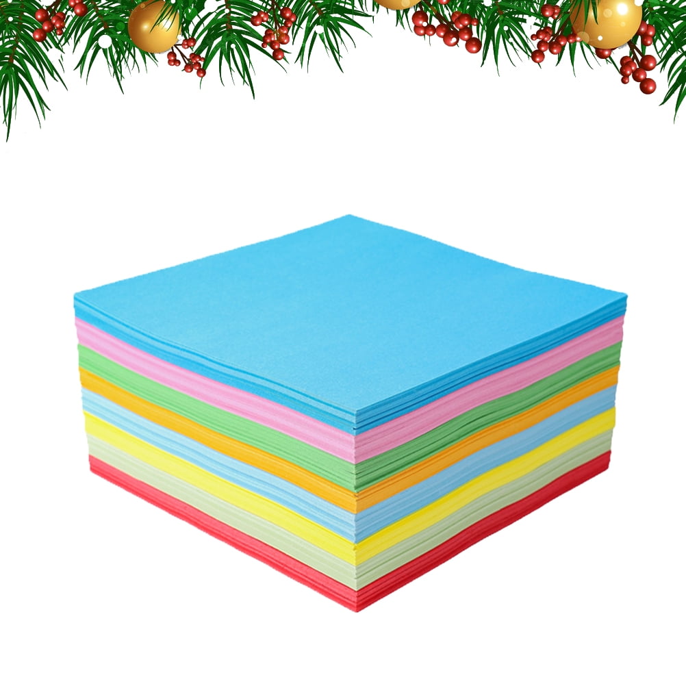 FELTECHELECTR 500Pcs Colorful Craft Paper 14 x 14 in Kindergarten Hand ...