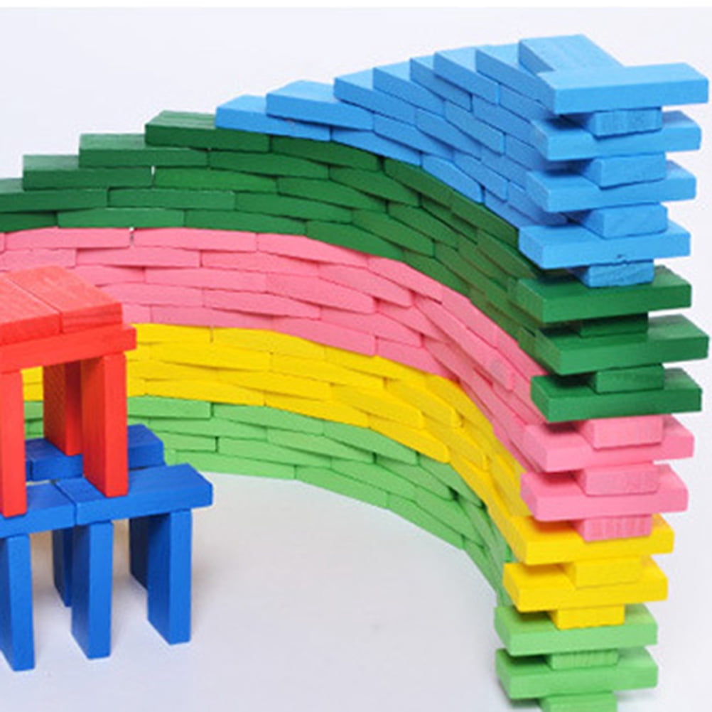FELTECHELECTR Game Competition Domino Building Blocks Assorted Color ...