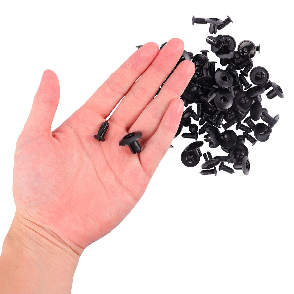 FELTECHELECTR 50Pcs Black Plastic Buckle for Car Bumper Accessories ...