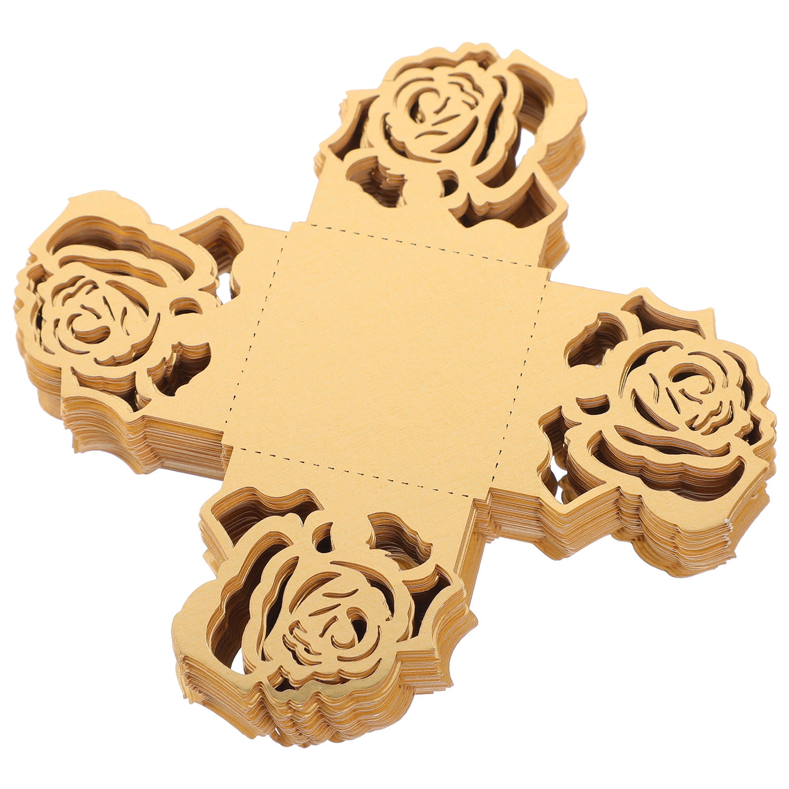 FELTECHELECTR 50Pcs Chocolate Wrapping Golden Paper Candy Cups with ...