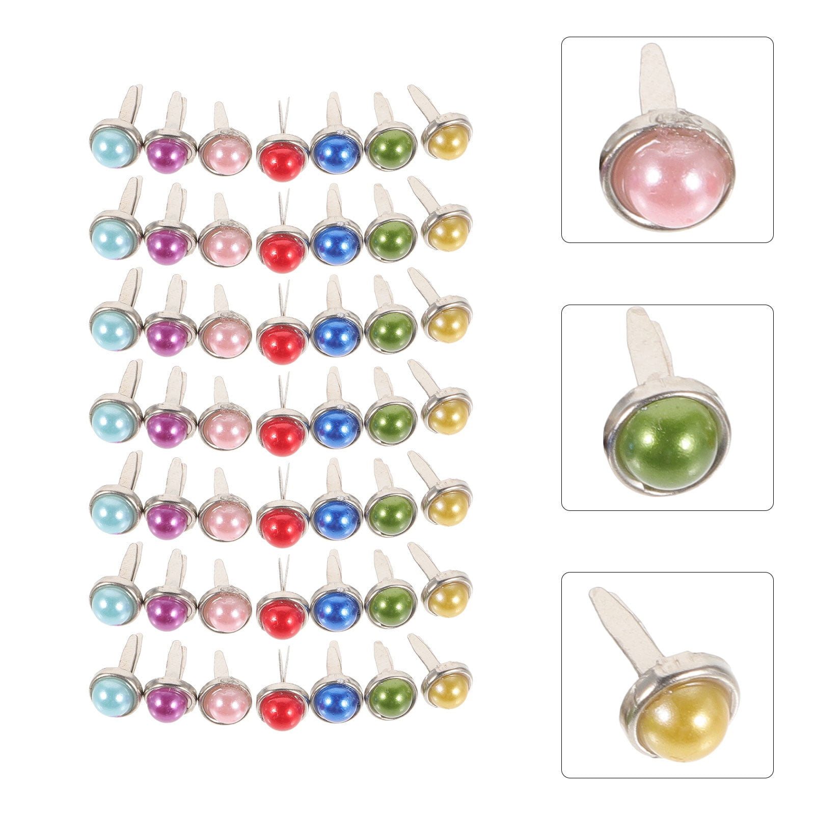 FELTECHELECTR 50Pcs Scrapbooking Brads Mini for Crafting Iron Material ...
