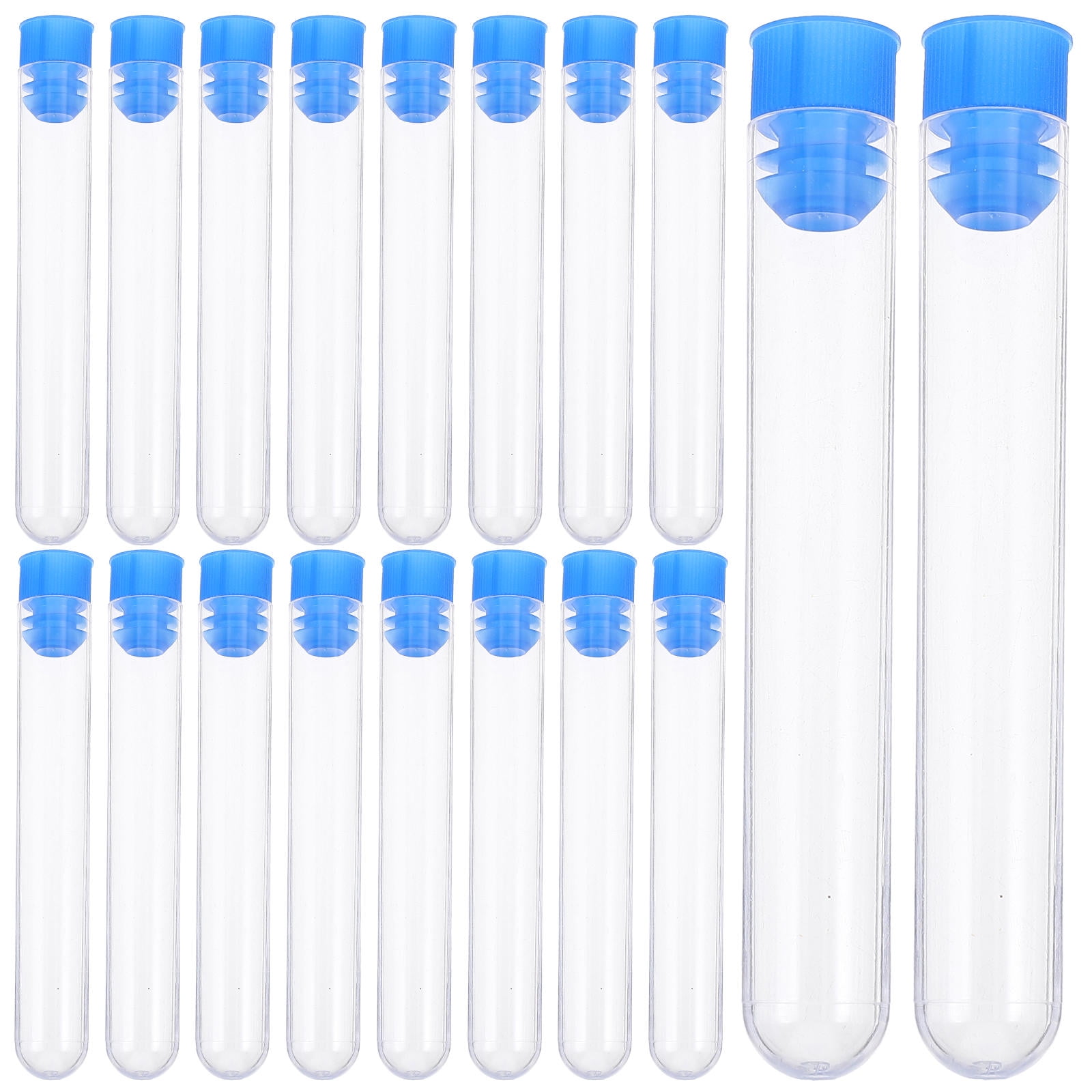 FELTECHELECTR 50Set Clear Plastic Test Tubes for DIY Enthusiasts ...