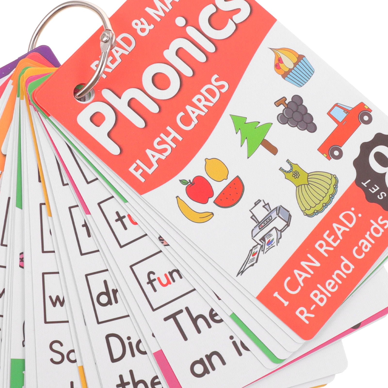 FELTECHELECTR 5Pack English Word Cards with Memory Skills Development ...
