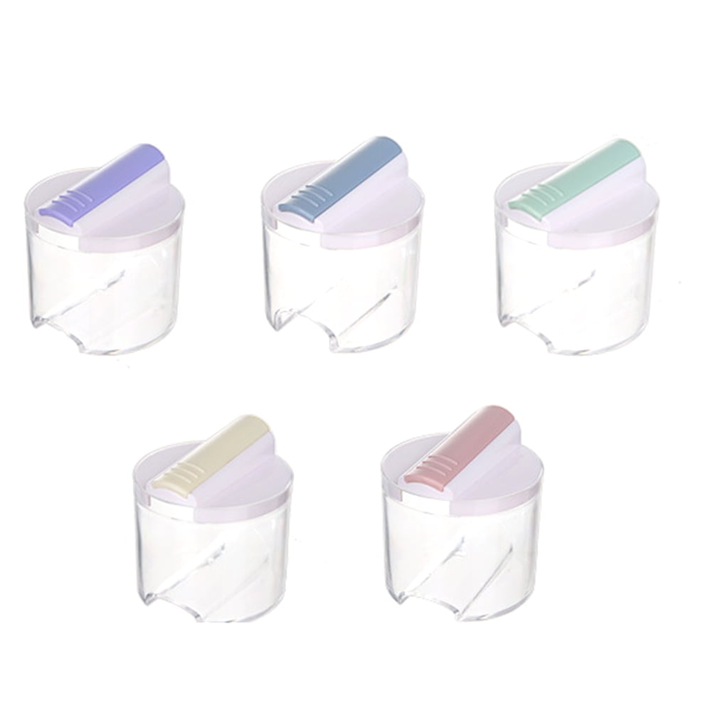 FELTECHELECTR 5Pack Kitchen Condiment Jars With Lids For Easy Cleaning ...