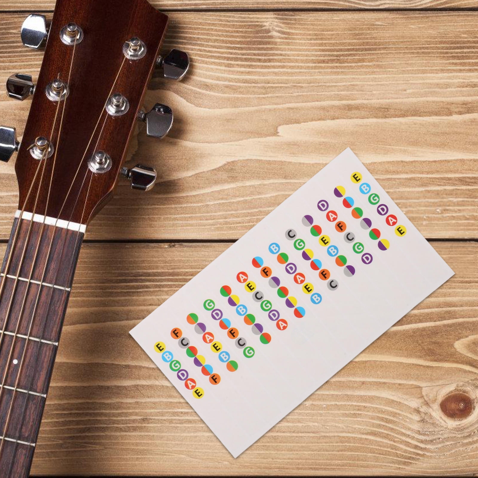 FELTECHELECTR 5Pack Multi Color Paper Guitar Fretboard Stickers for ...
