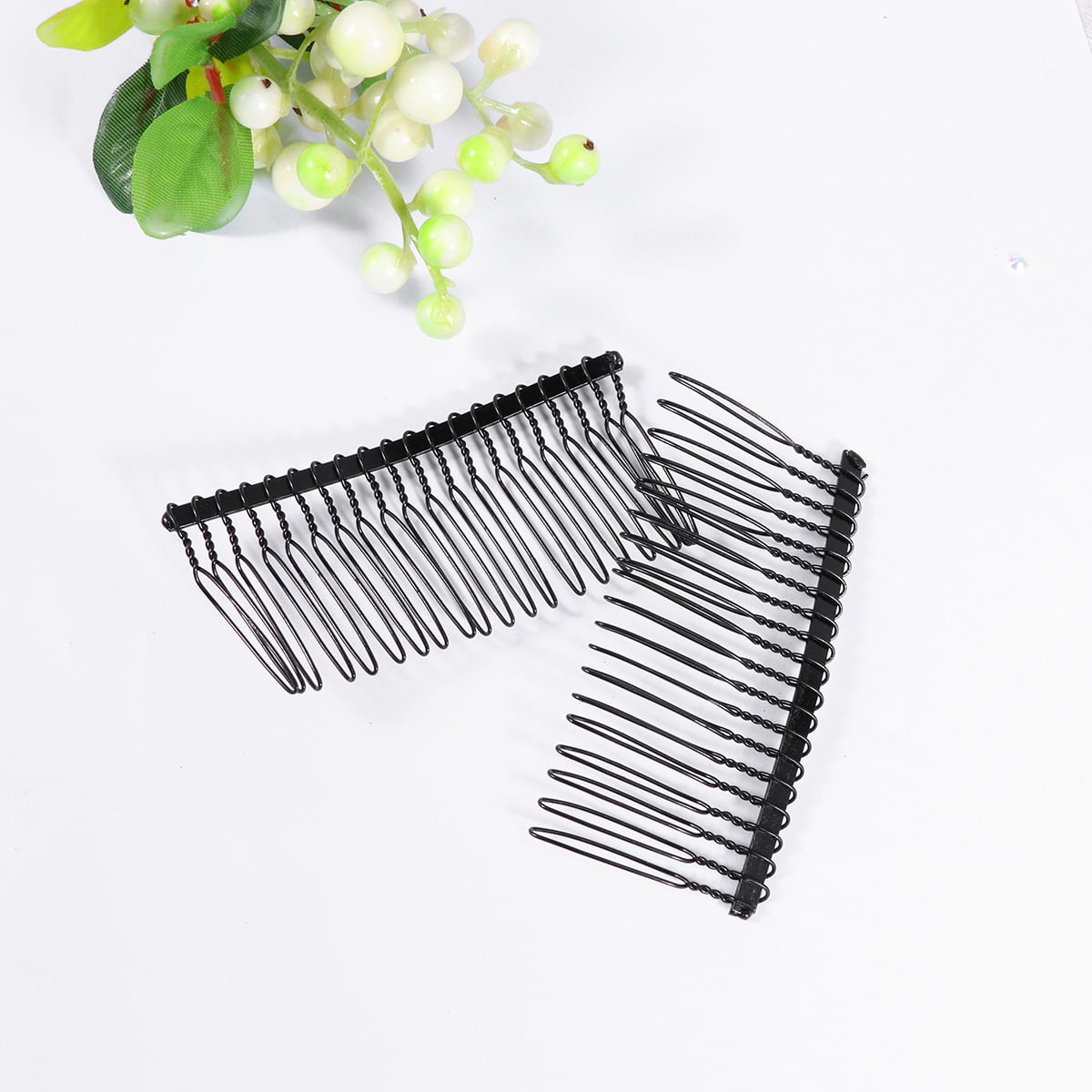 FELTECHELECTR 5Pcs Black Metal Hair Combs for Hairstyle Enhancement ...