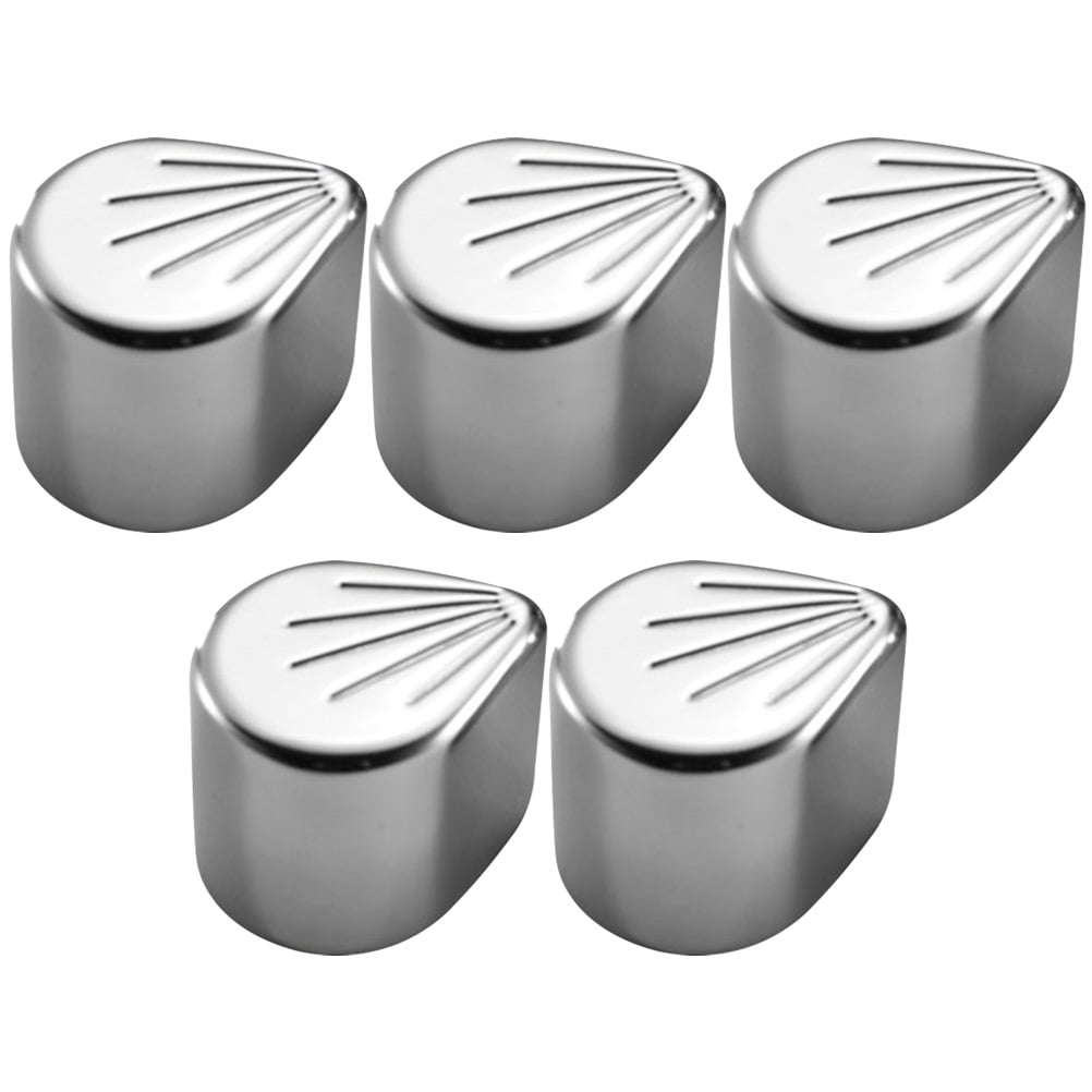 FELTECHELECTR Non Melting Ice Cubes Petal Ice Cubes Silver 5Pcs 1.2x1In ...