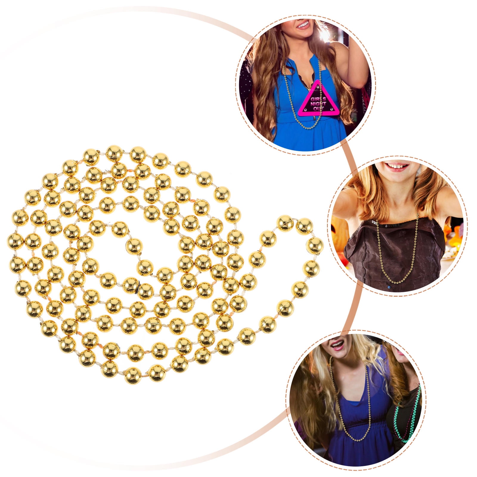 FELTECHELECTR 5Pcs Unique Beads Chain Yellow Classic Plastic Stage ...