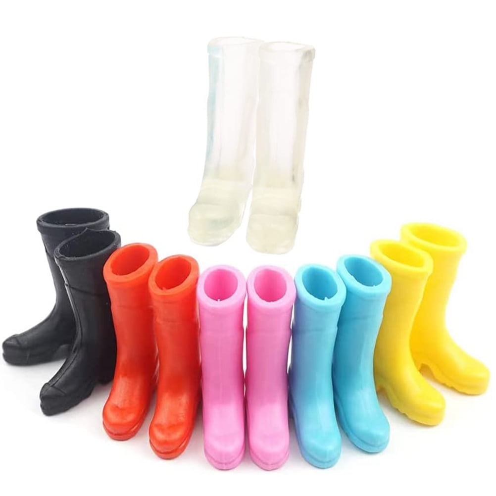 FELTECHELECTR 6 Pairs Mini Rain Boots for Toy House and Diy Scene ...
