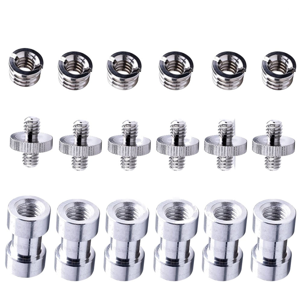 FELTECHELECTR 6 Sets Camera Tripod Adapter Mounting Screw 1/4in 3/8in ...