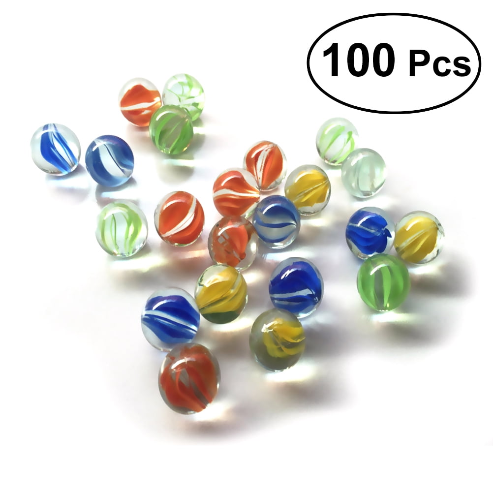 FELTECHELECTR 6Pack Glass Marbles Round Fluorescent Colored For ...
