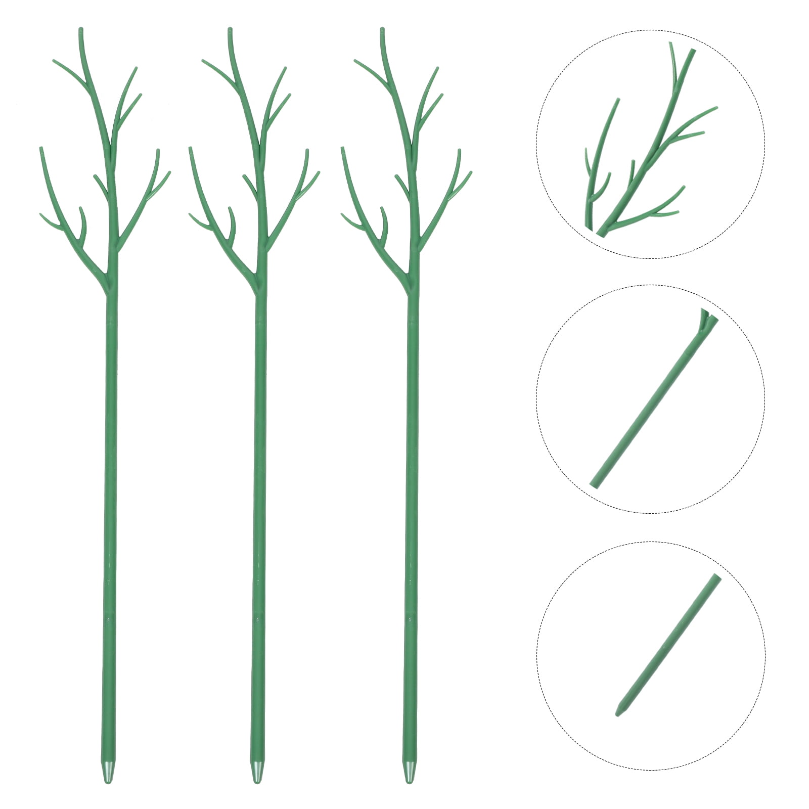 FELTECHELECTR 6Pack Green Plastic Tree Branch Shape Plant Support Rack ...