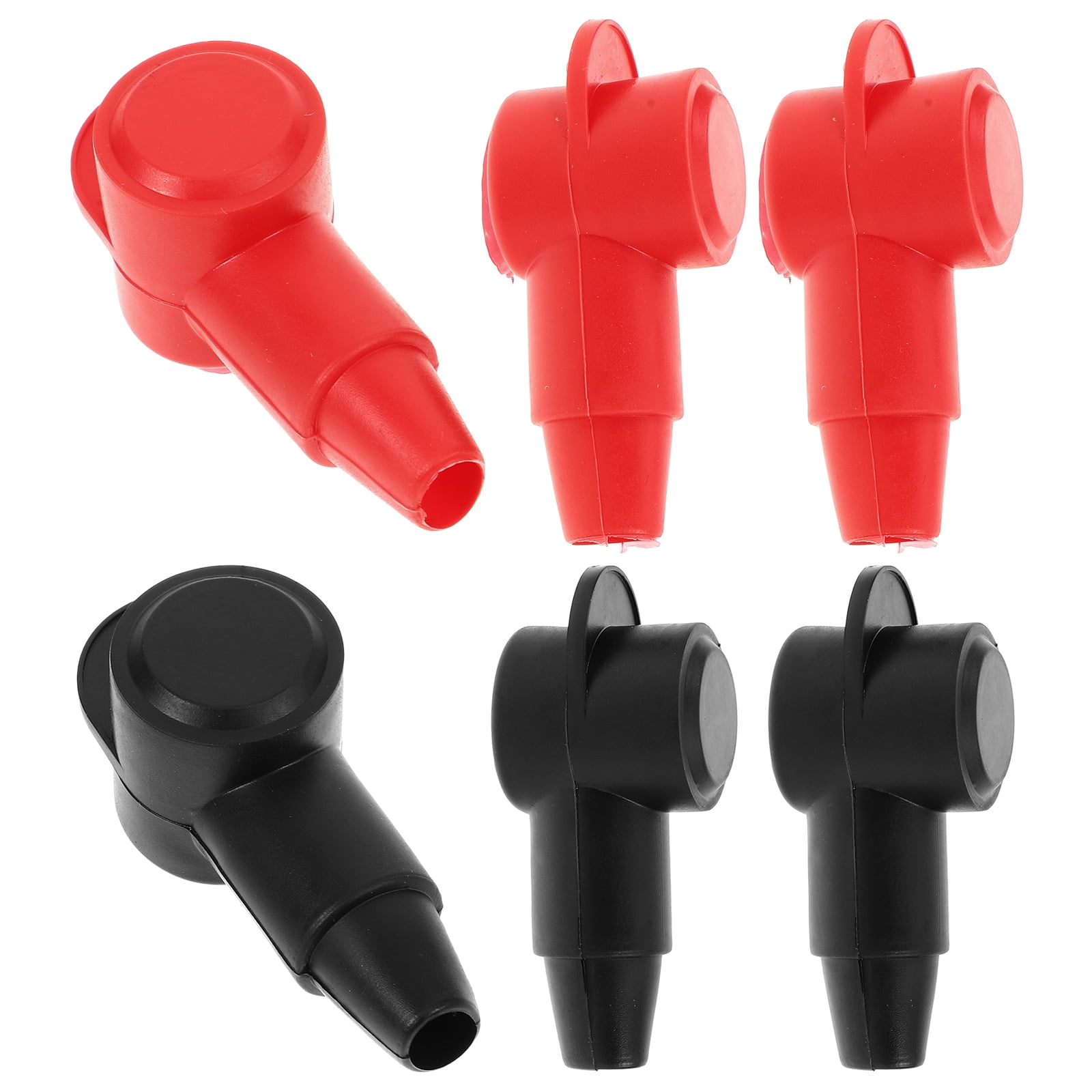 FELTECHELECTR 6Pcs Battery Terminal Covers Red Black Round Cap for ...