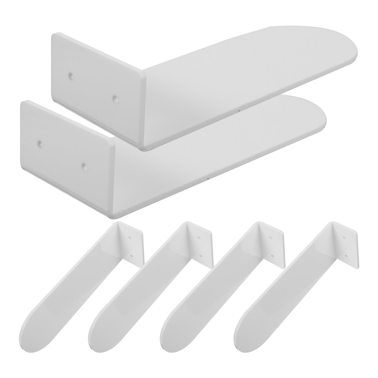 FELTECHELECTR 6Pcs Compact Shoe Rack Shelves Transparent White for Home ...