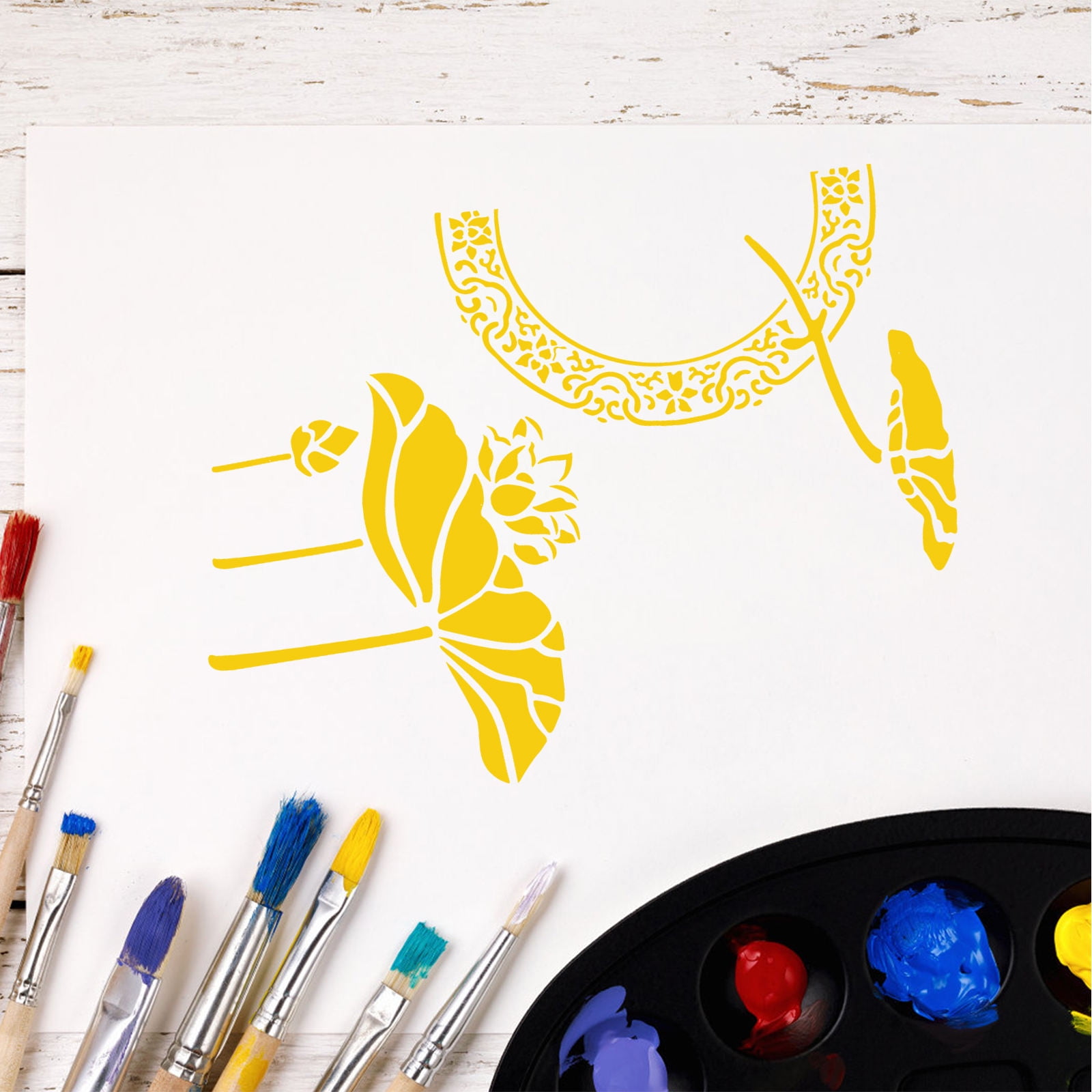 FELTECHELECTR 6Pcs Decoration Paint Pad Stencils for Painting Dragons ...