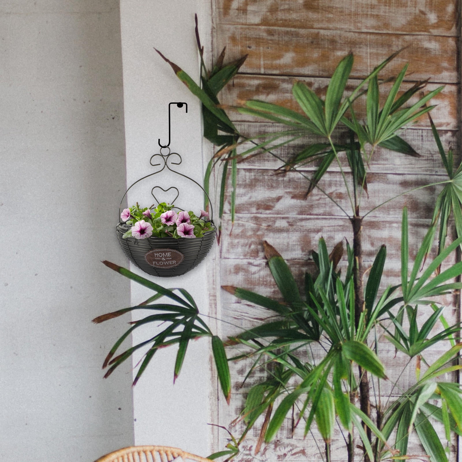 FELTECHELECTR 6Pcs Plant Hanger Hook Balcony Railing Flower Box ...