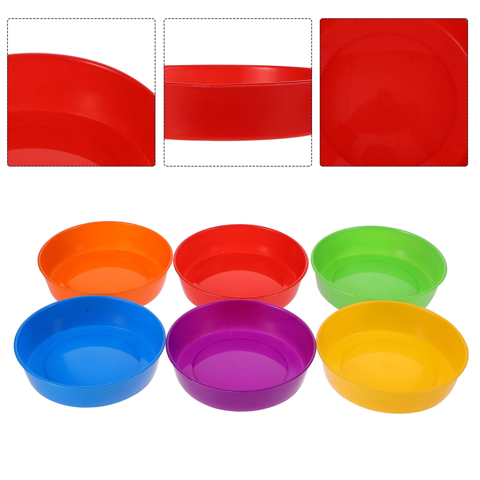 FELTECHELECTR 6Pcs Reusable Paint Palette Plastic Pallets For Art ...