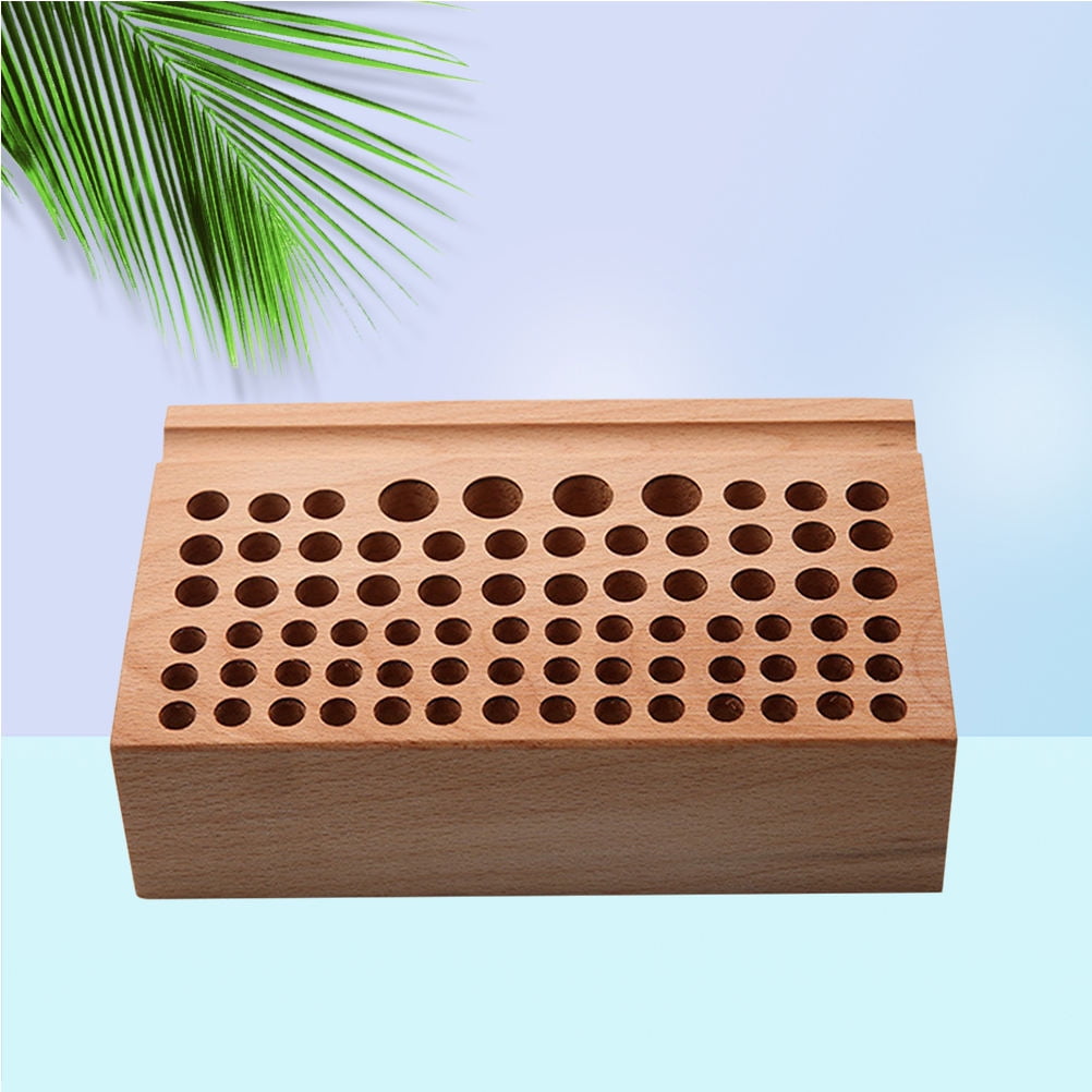 FELTECHELECTR 76holes Porous Red Beech Tool Rack Organizer For And ...