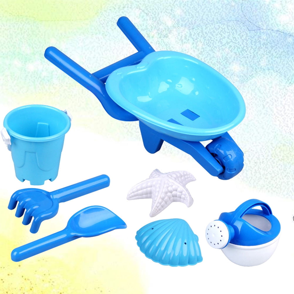 FELTECHELECTR 7Pack Sand Toys Set Assorted Color Plastic for Kids Beach ...