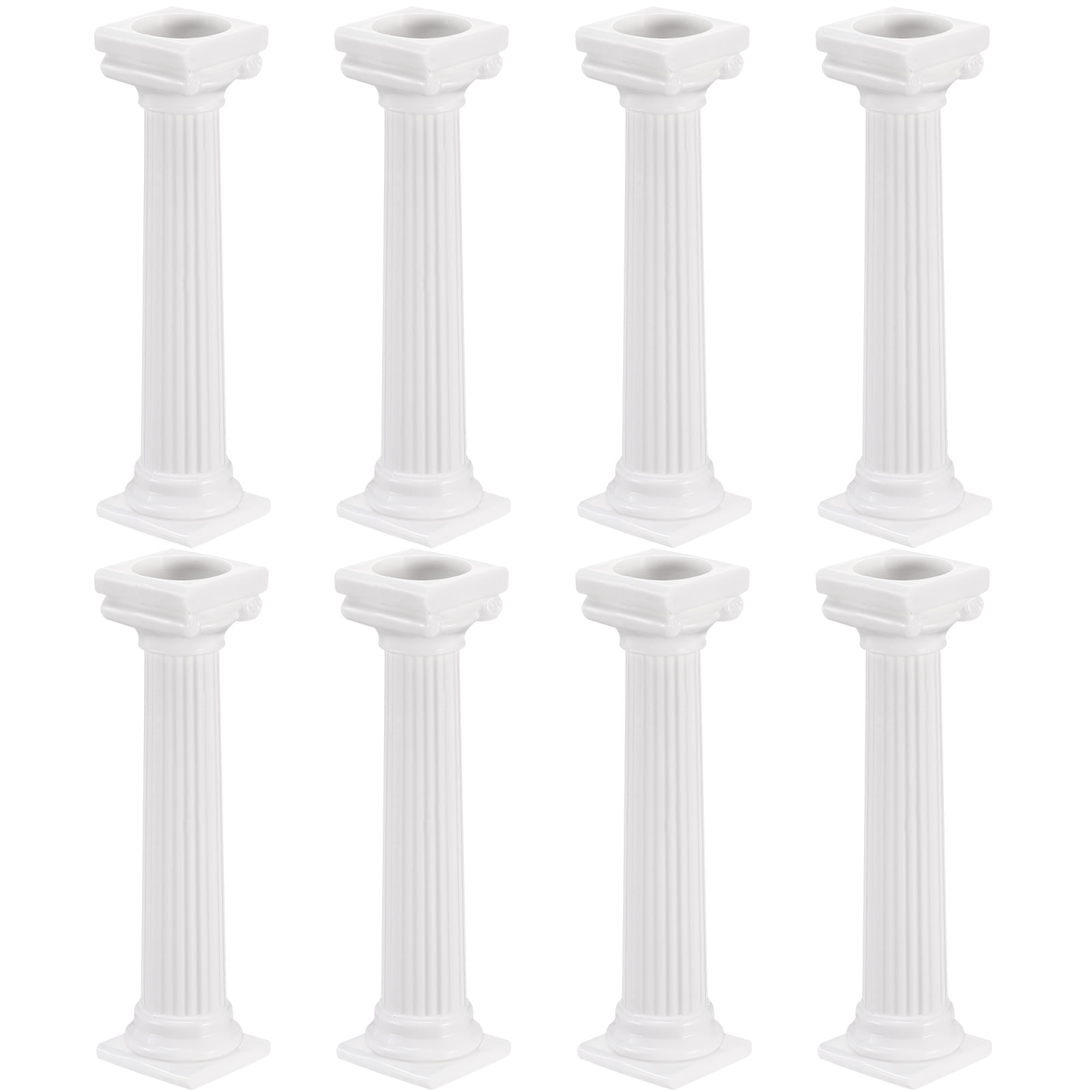 FELTECHELECTR 8 Pcs White Plastic Roman Column for Multi-layer Cake and ...