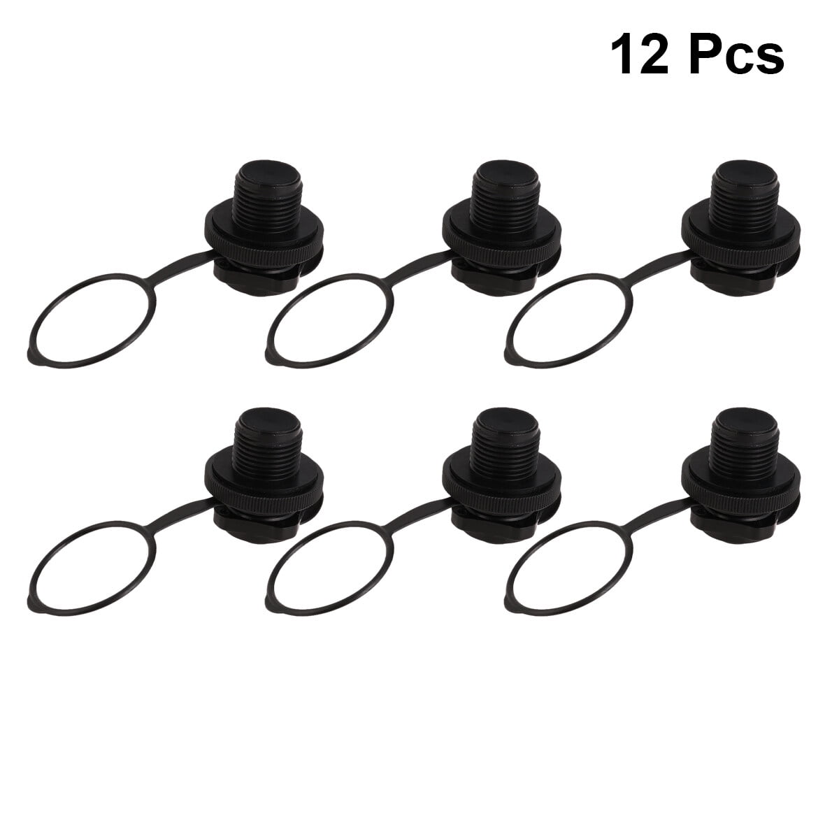 FELTECHELECTR 8Pcs Tpu Black Octagonal One-Way Inflation Boston Nozzle ...