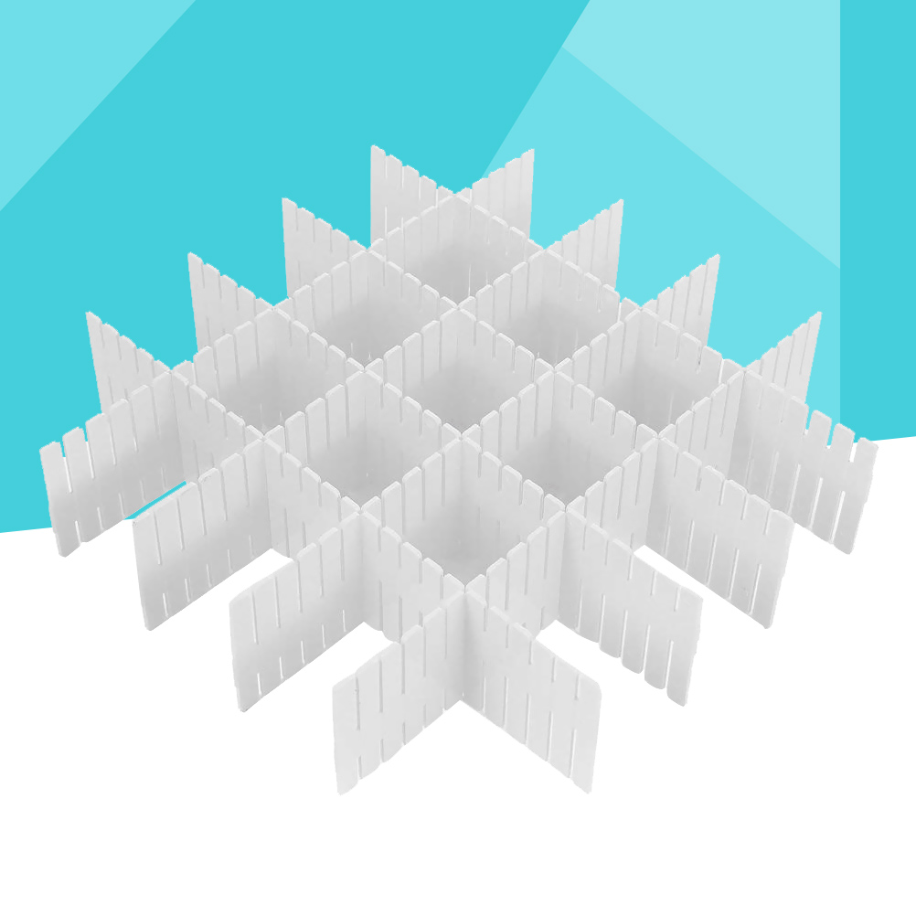 FELTECHELECTR 8Pcs White Rectangular Drawer Divider for Underwear and ...