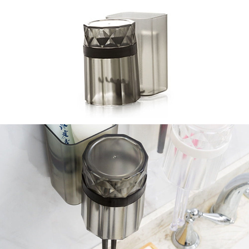 FELTECHELECTR Adults Toothbrush Toothpaste Storage Set Wall Mount ...