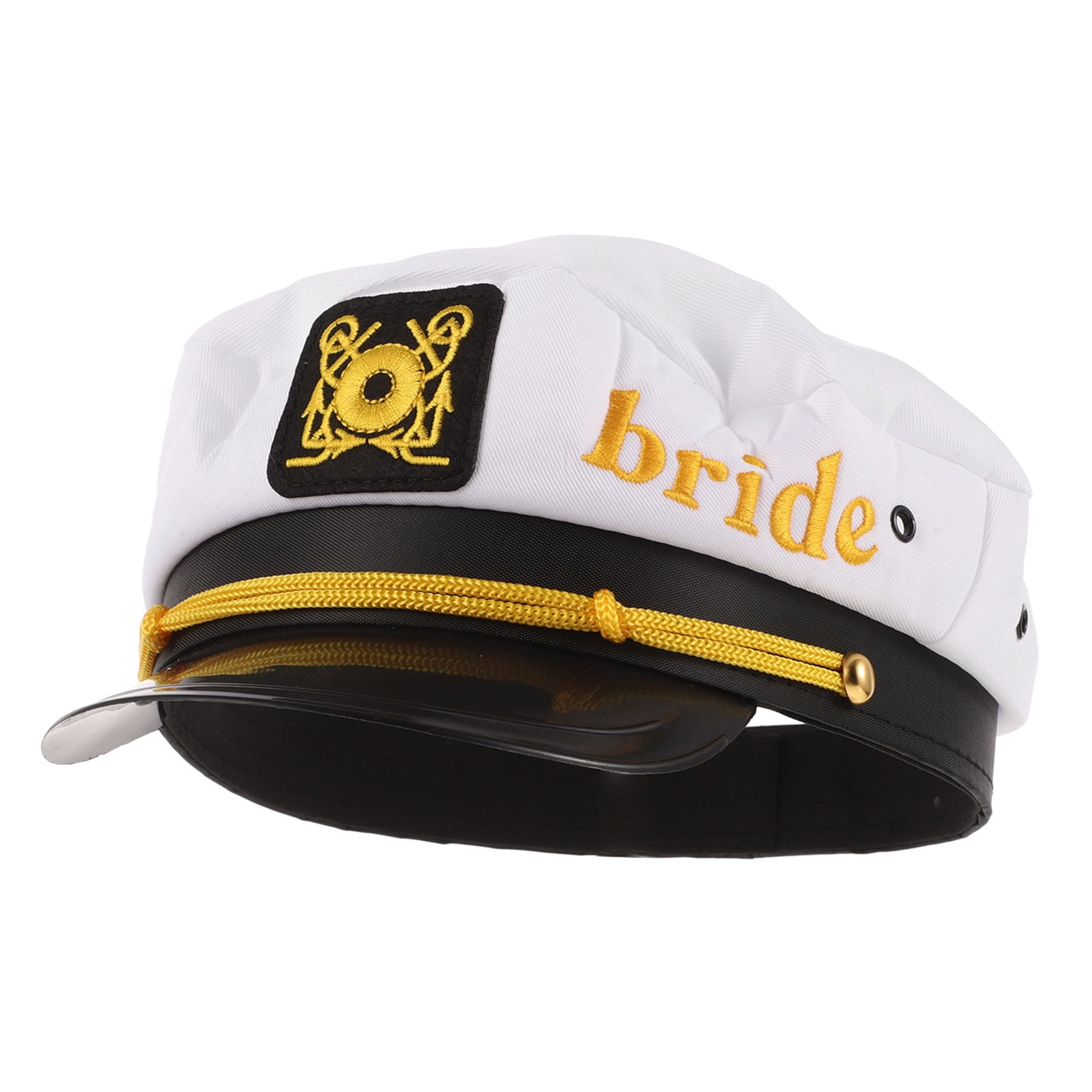 FELTECHELECTR Bachelorette Party Bridal Captain's Hat 9.8x7.1x3.1in Textile Material Chic For ...