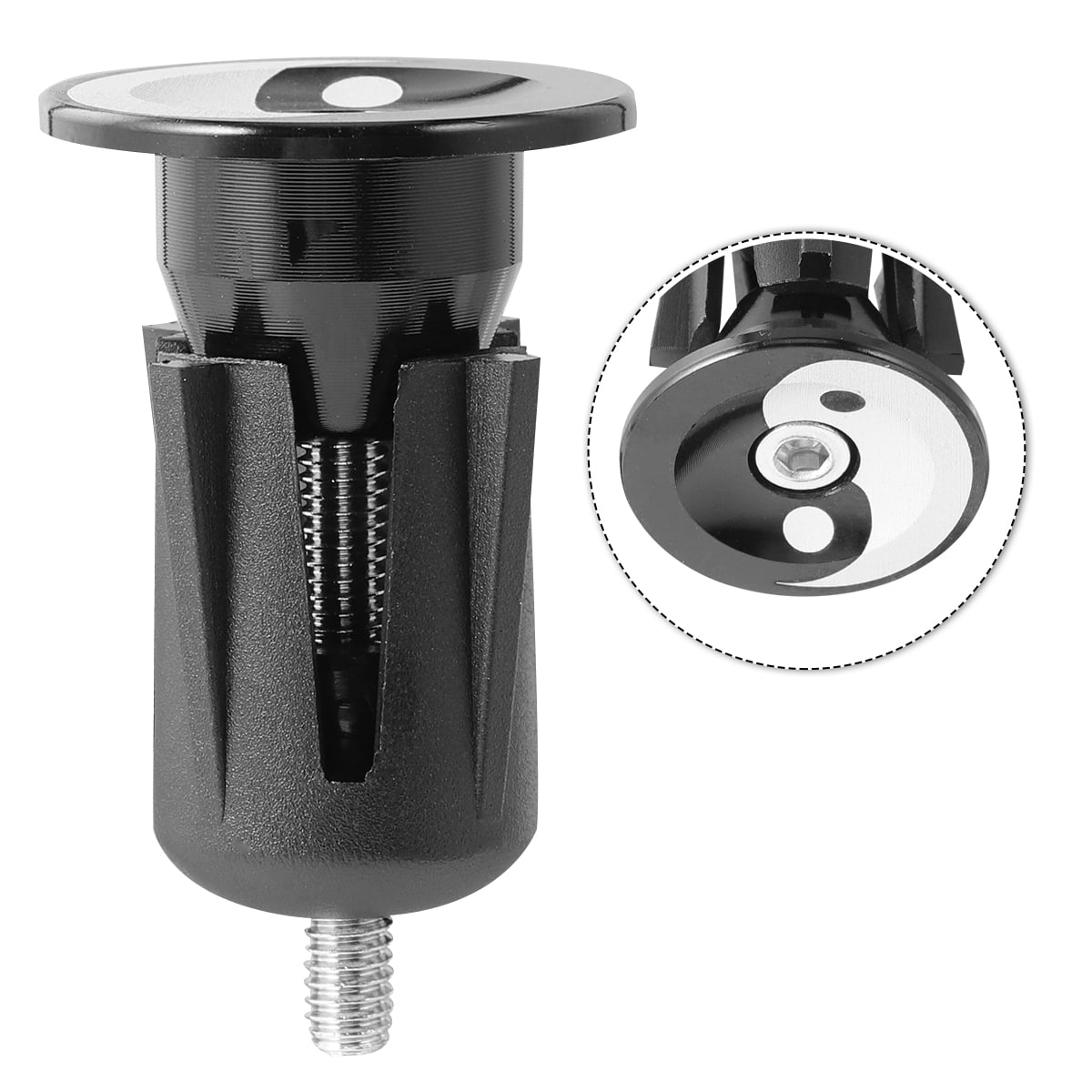 FELTECHELECTR Bicycle Handlebar End Plugs 1 Pair in Black for Replace ...