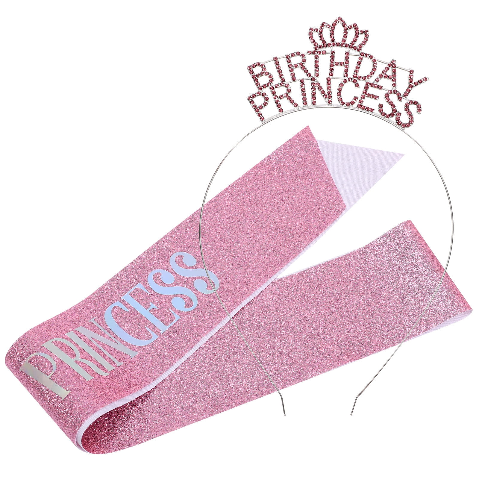 FELTECHELECTR Birthday Headband Girl 1 Set Pink Crown Shape for ...