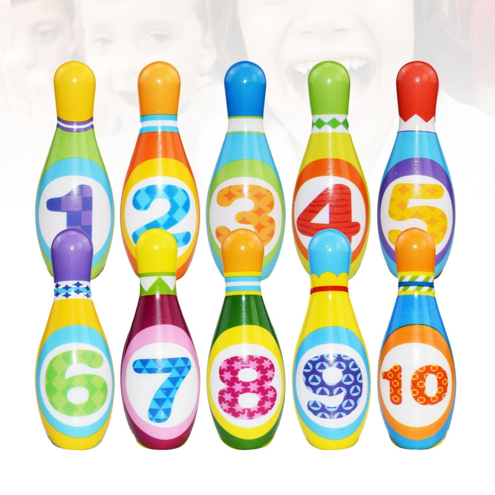 FELTECHELECTR Bowling Game Set For Children Solid Bowling Set With ...