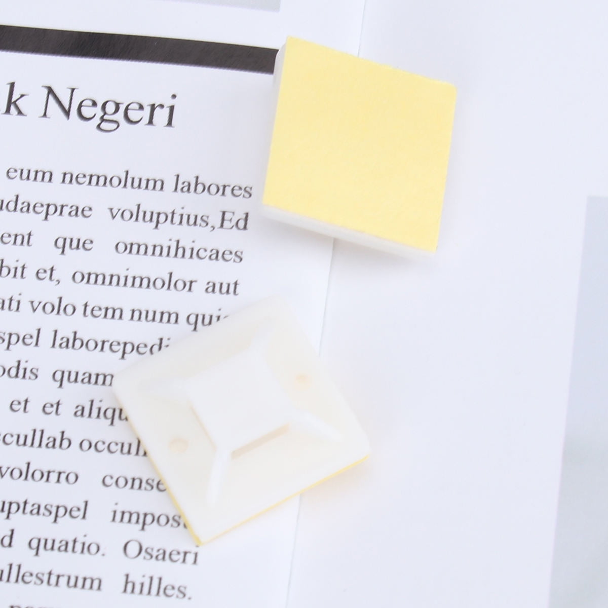 FELTECHELECTR Cable Tie Holder 500Pcs White Rectangular for Wiring ...