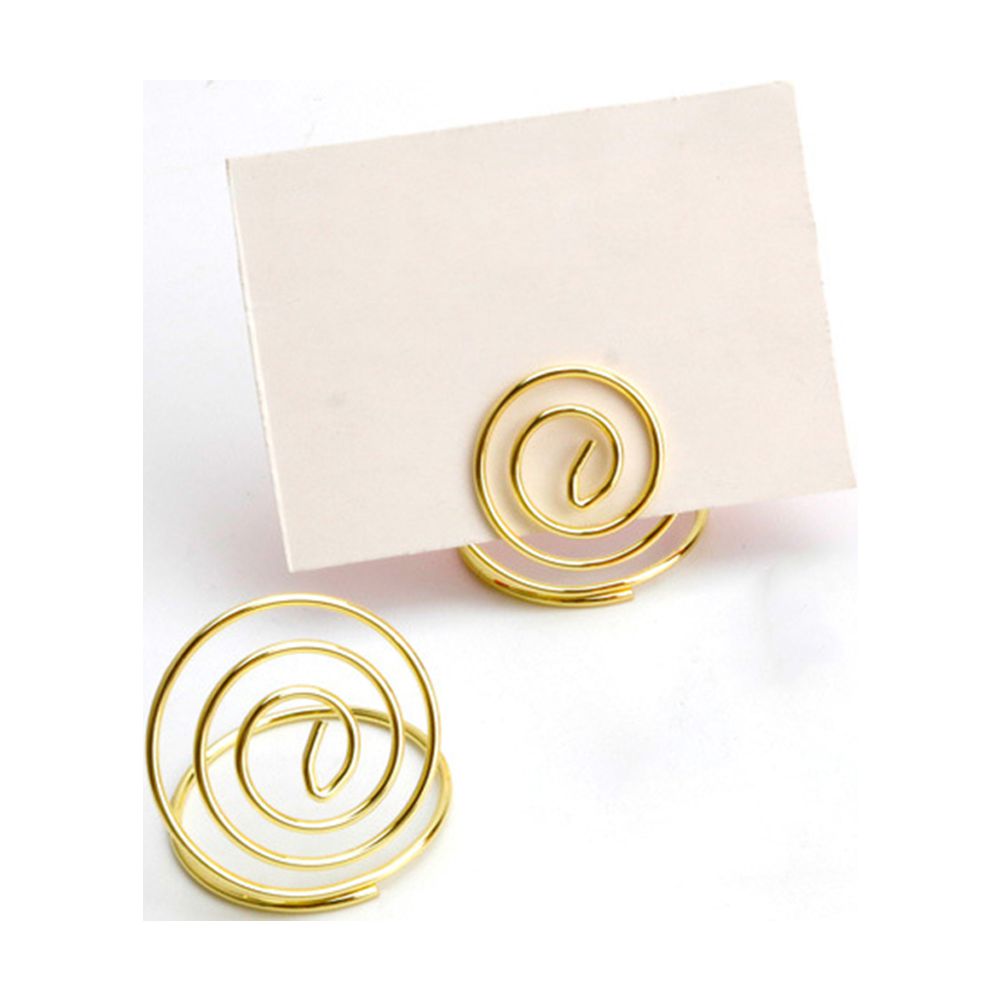 FELTECHELECTR Circular Golden Wire Shape Holders 20Set for Tabletop ...