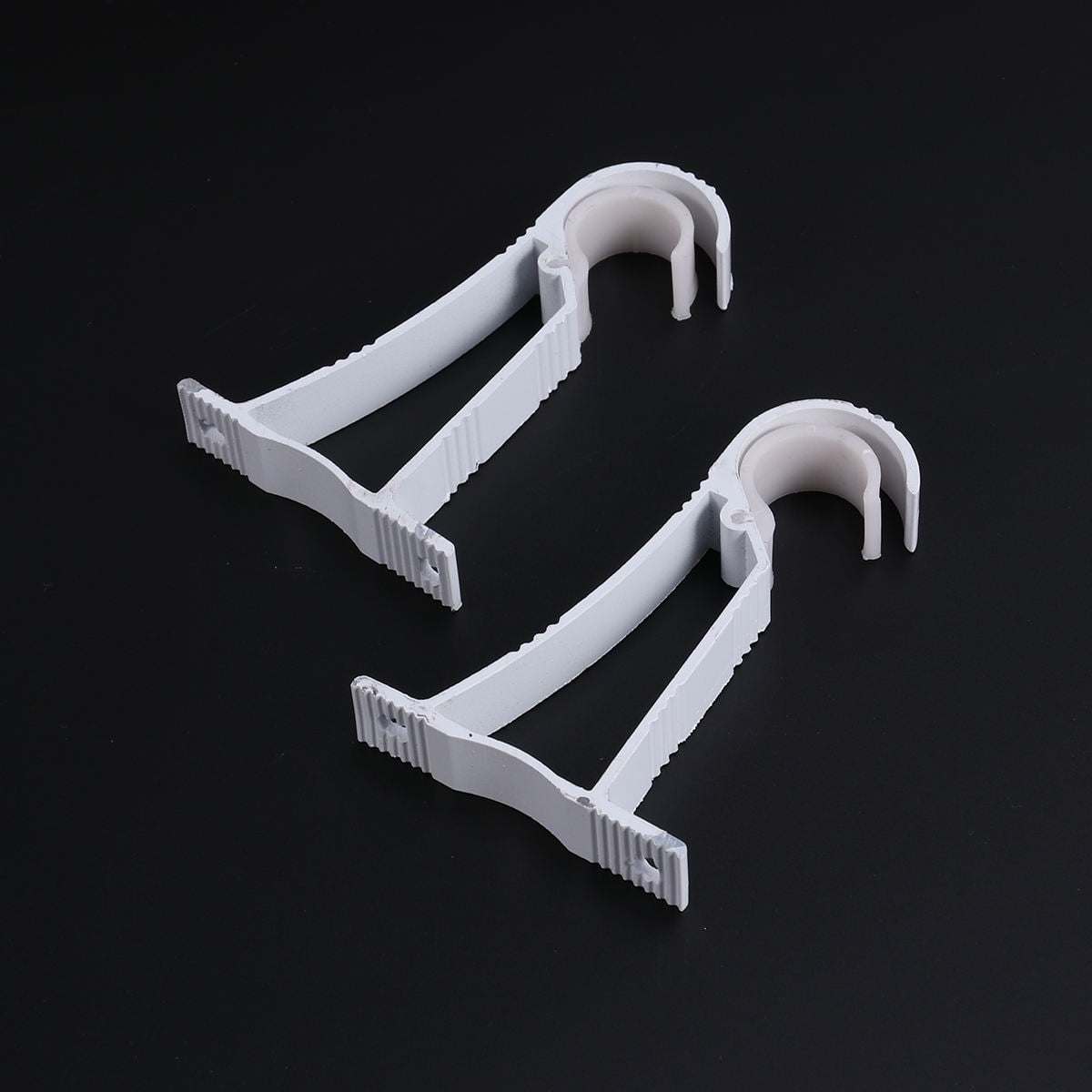 FELTECHELECTR Curtain Rod Support Bracket Set of 2Pcs Simple and Modern ...