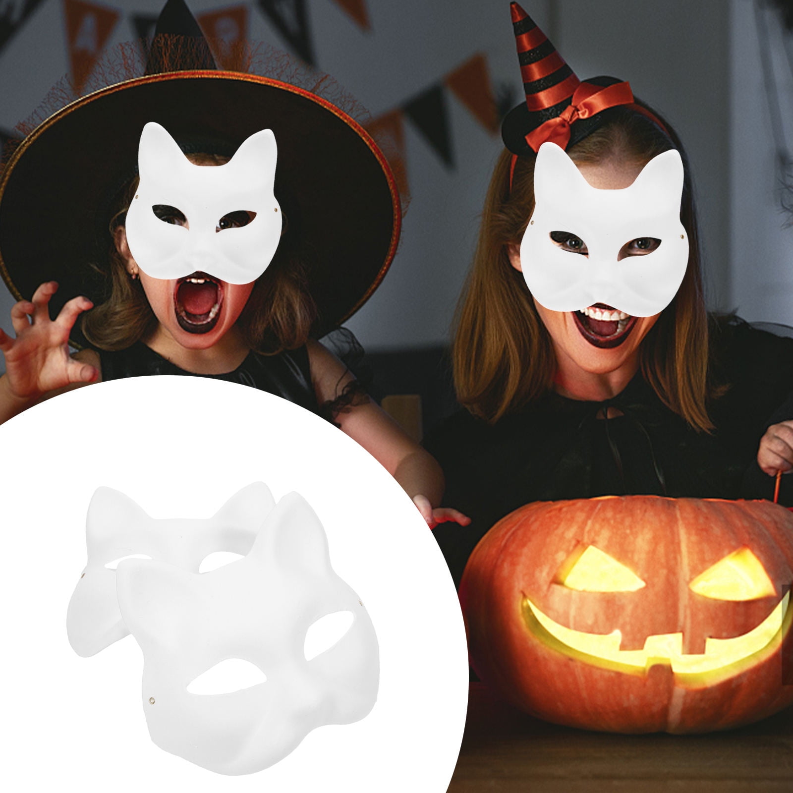 FELTECHELECTR DIY Paper Mask for Painting and Craft Projects White ...
