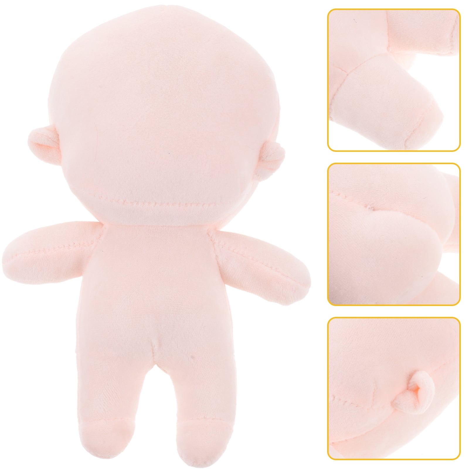 FELTECHELECTR DIY Plush Doll Toy for Kids Use Beige Blank Body Doll and ...
