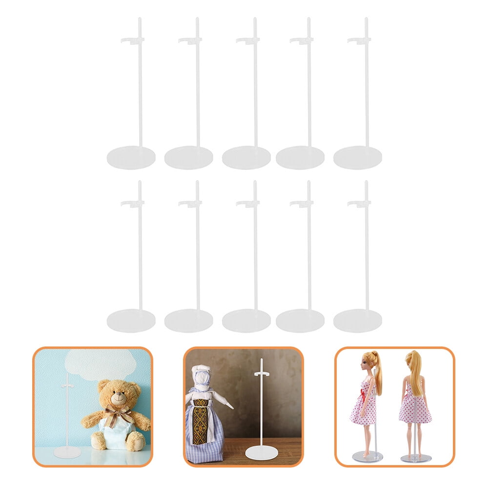 FELTECHELECTR Doll Display Rack 10Pack in Transparent Plastic for ...