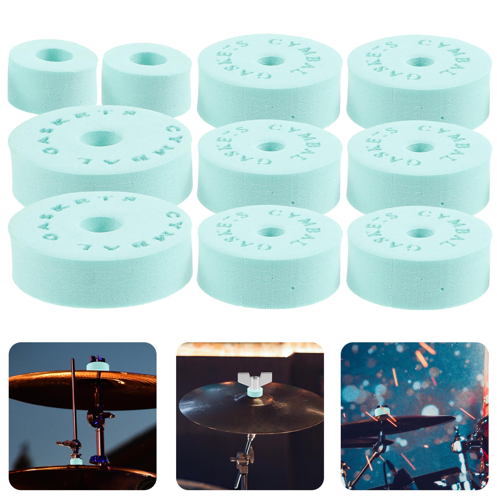 FELTECHELECTR Drum Cymbal Felt Pad 1 Set Metal EVA Cotton for ...