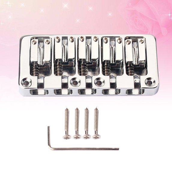 FELTECHELECTR Electric Bass Bridge 1 Set 5 String Fixed Bridge in ...